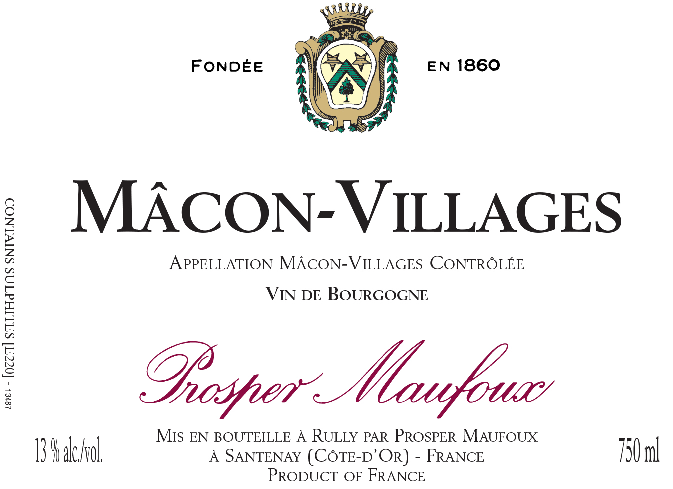 Prosper Maufoux Mâcon Villages - Winesellers, Ltd.